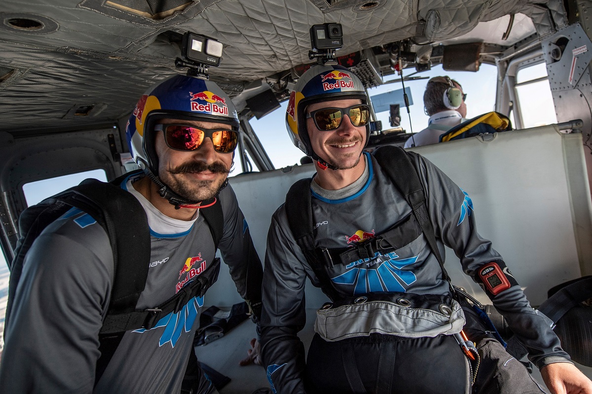 Red Bull Skydive Team thrills at the Nightshow - NitrOlympX